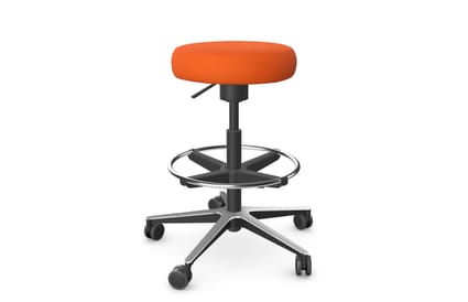Work Stool 5 Star Aluminium Base - B2B Office Interiors