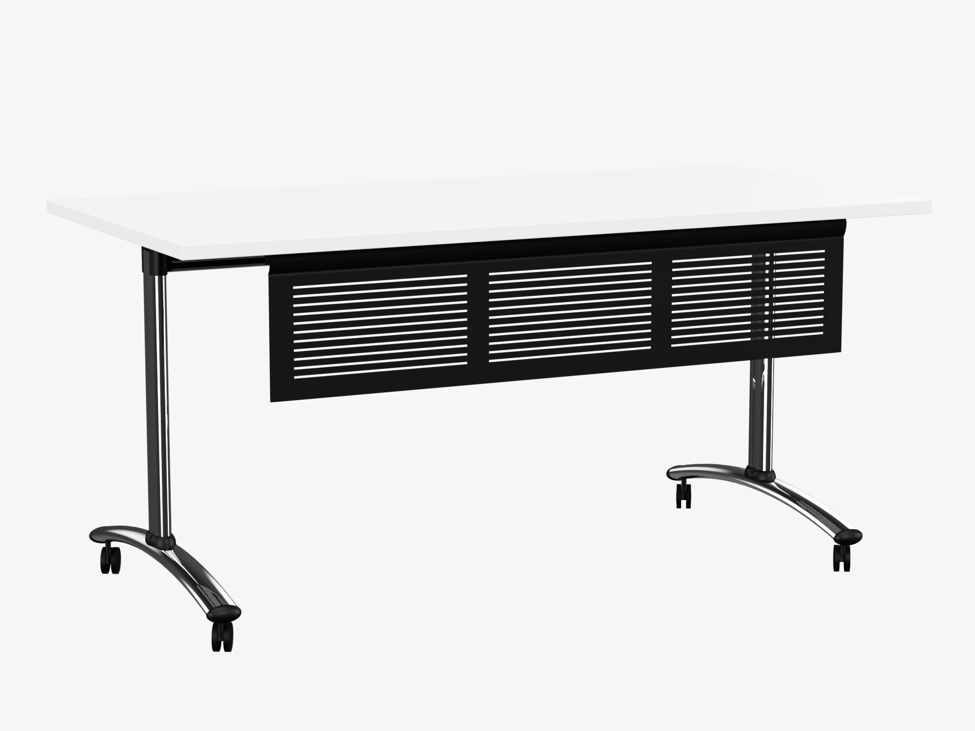 Switch Two Piece Curved Meeting Table, Open Leg - B2B Office Interiors