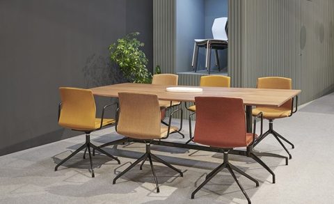 Kabi Meeting/Boardroom Chair, Metallic Finish, Various Leg Options ...